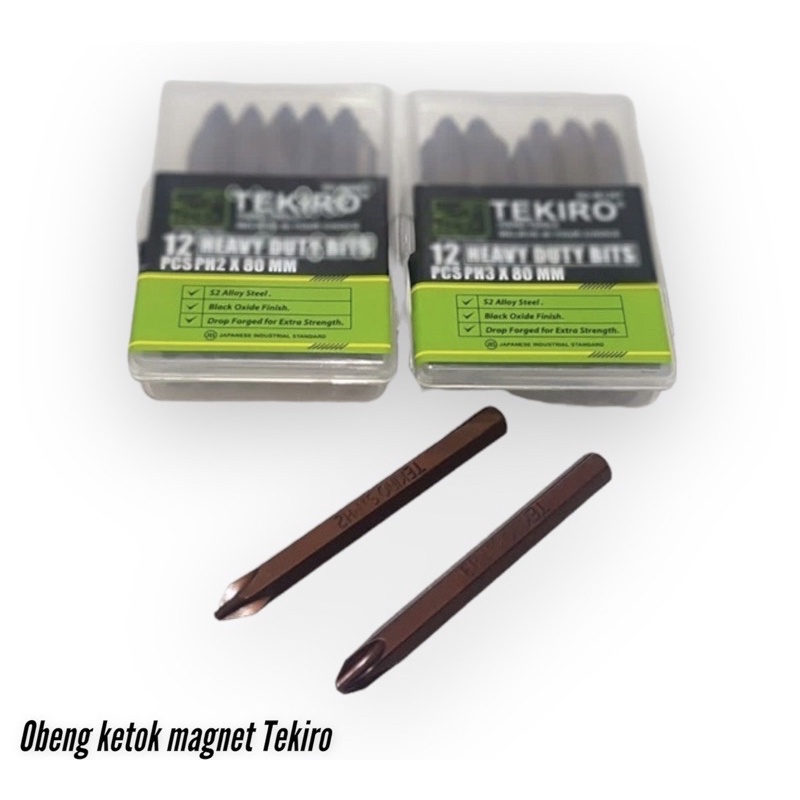 Jual Mata obeng getok Tekiro magnet PH3x80mm PH2x80mm | Shopee Indonesia