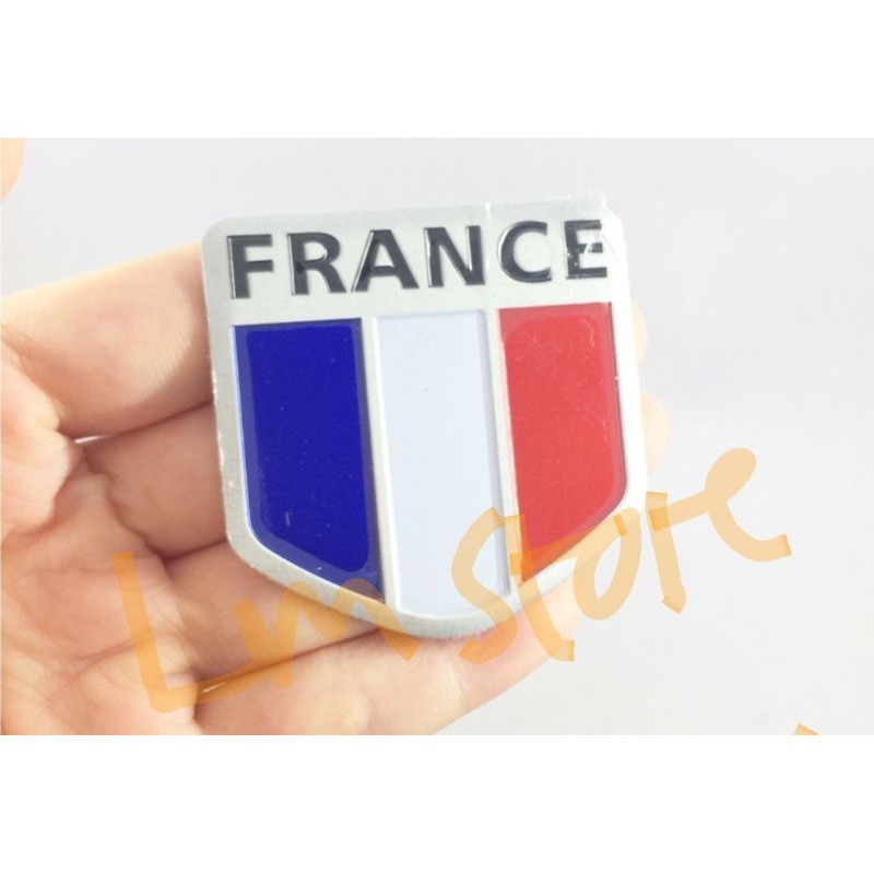 Jual Emblem 3D Besi Logo Perisai Bendera Perancis France | Shopee Indonesia
