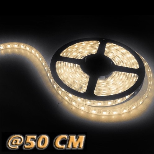Jual Strip LED tempel waterproof 1 Meter 60 Led 3528 warm white Plus 3M ...