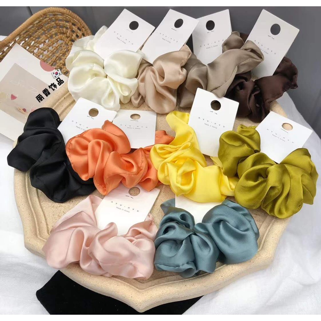 Jual Ikat Rambut Scrunchie Mini Polos Gaya/ Scrunchie / Cemol / cepol ...