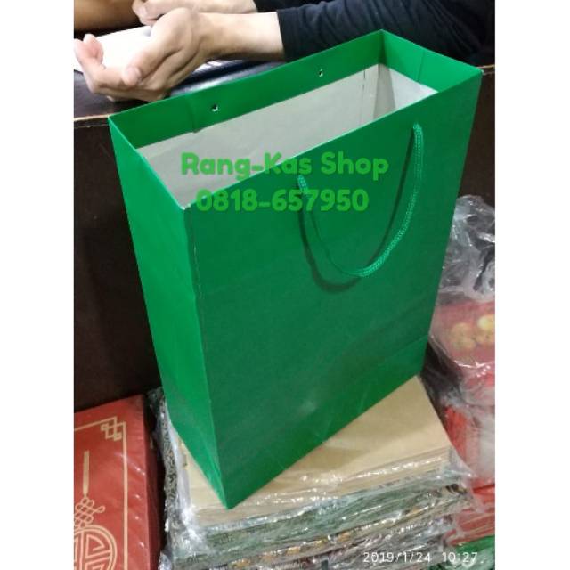 Jual Paper bag HIJAU Folio karton Duplex | Shopee Indonesia