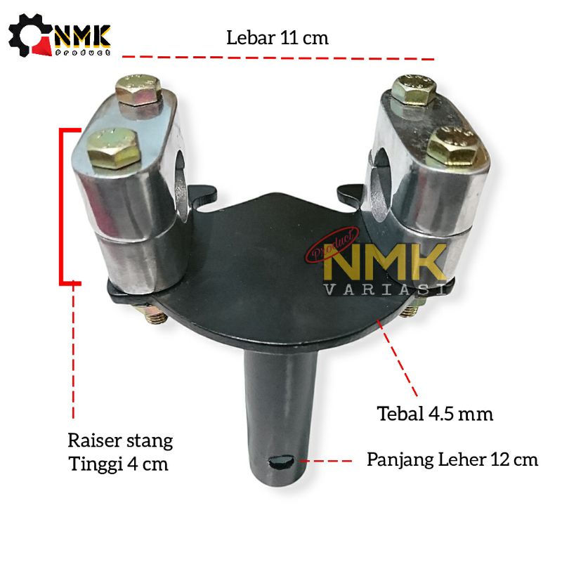 Jual Adaptor Dudukan Stang Beat Street Supra X 125 C70 Trail Bebek ...