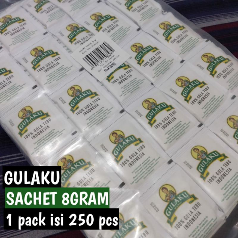Jual GULAKU SACHET 8 gram (1 pack isi 250 sachet) | Shopee Indonesia