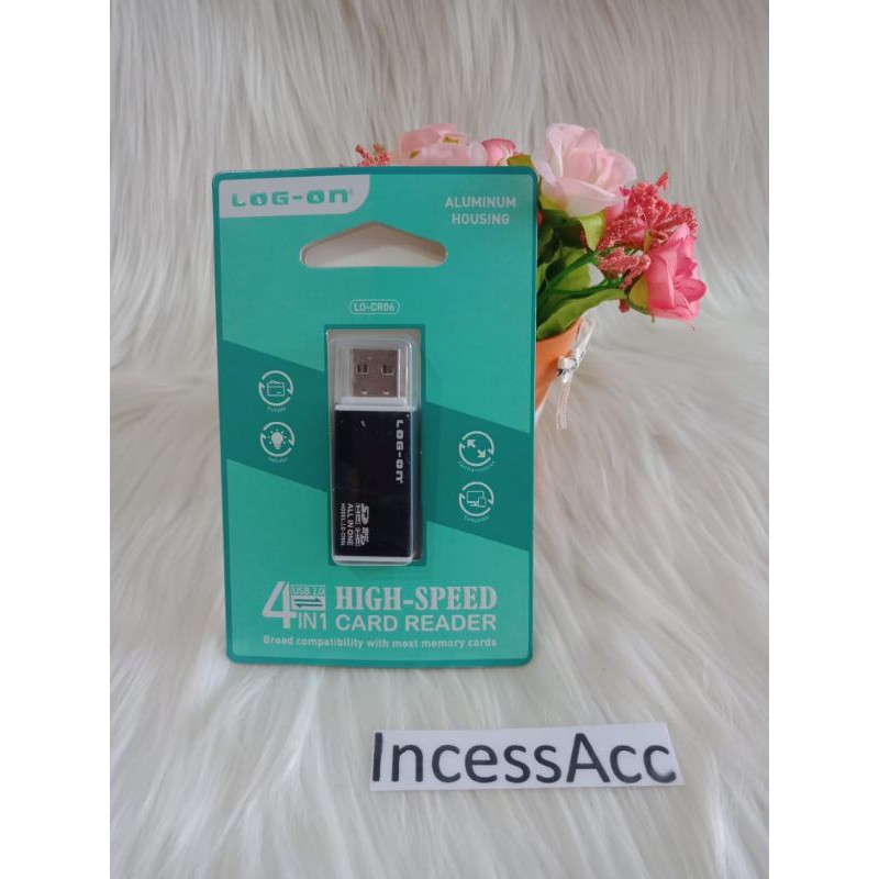 Jual LOG-ON CARD READER 4IN1 HIGHT SPEED ALUMUNIUM HOUSING LO-CR06 ...