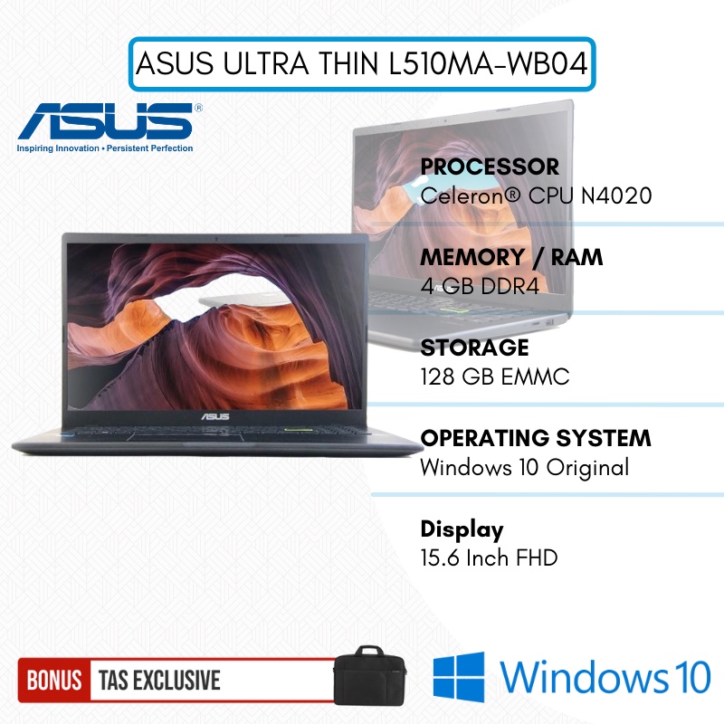 Jual LAPTOP BARU ASUS VIVOBOOK L510MA-WB04 - INTEL CELERON - RAM 4GB ...