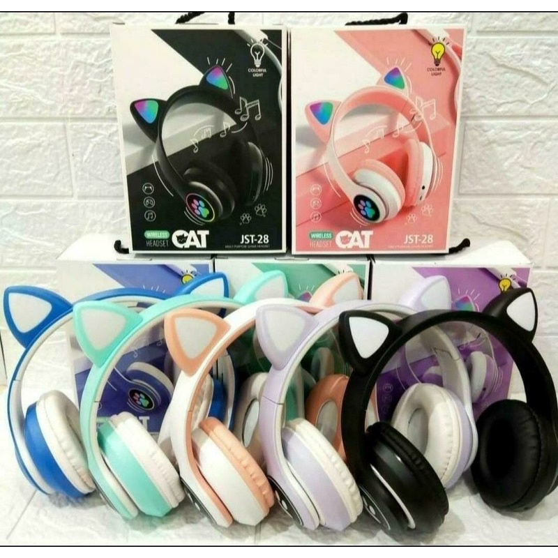 Jual Headset lipat headphone wireless bluetooth bando Cat JST 28 ...