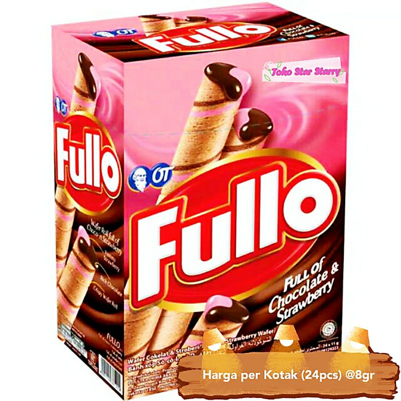 Jual [Per Kotak] Fullo Pack Full Vanilla Milk Wafer Roll Rasa Susu ...
