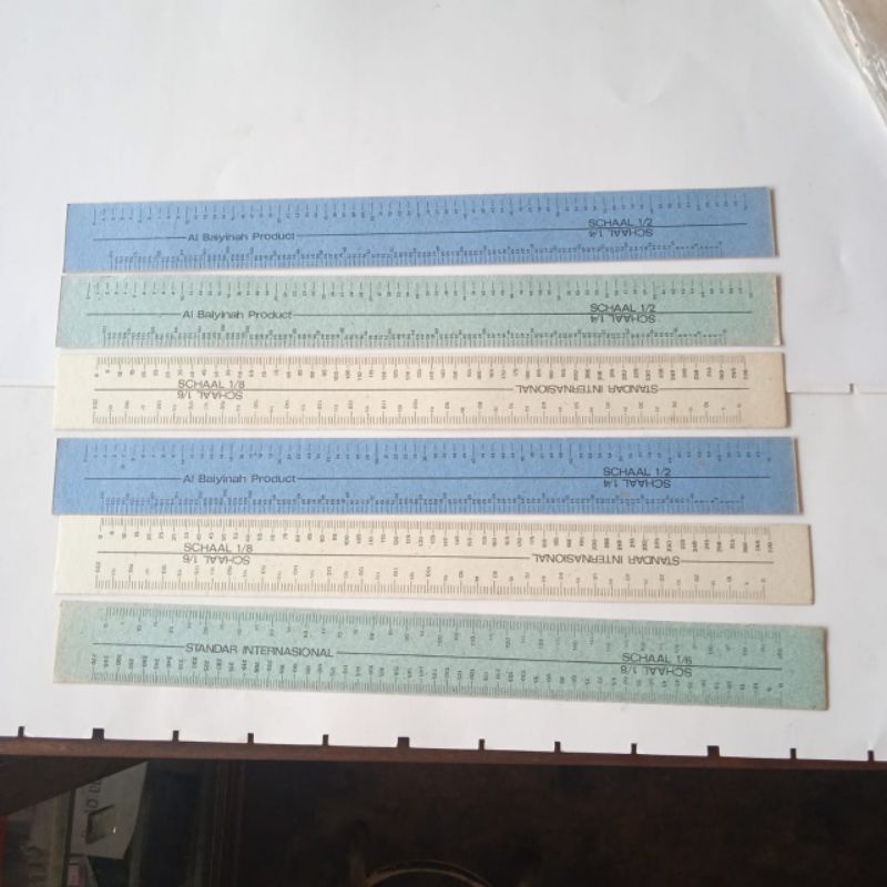 Jual Penggaris pola Skala - Penggaris Kertas 2 pcsSkala 1:1/2, 1:1/4, 1 ...