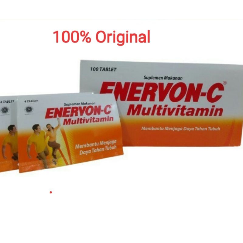 Jual Enervon C Box isi 25 strip (100 Kaplet) Original | Shopee Indonesia
