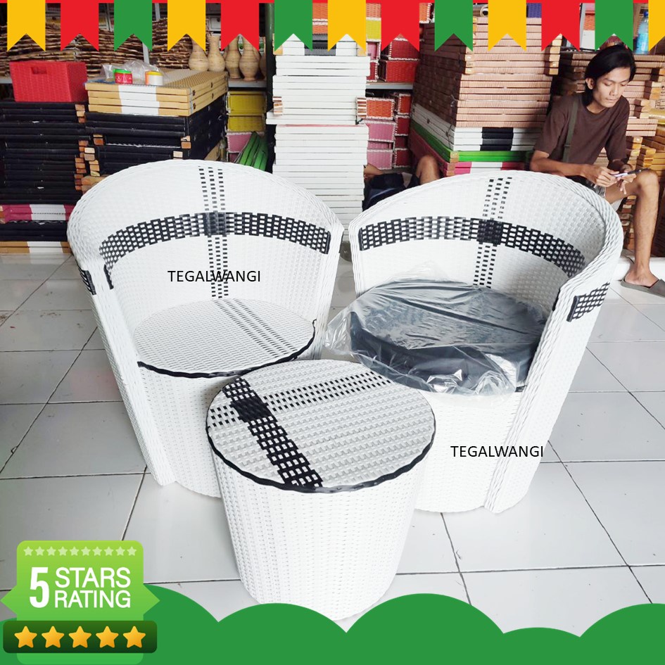 Jual Kursi Teras Apolo Set Kursi dan Meja Teras Apolo Anyaman Rotan ...