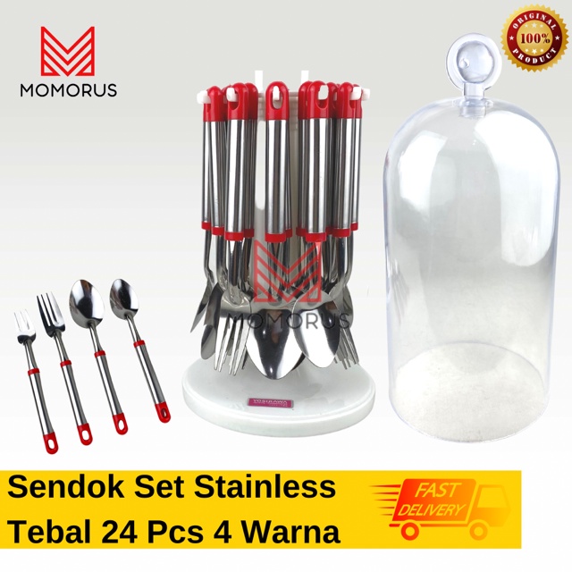 Jual Sendok Makan Set Stainless 24 Pcs Sendok Garpu Set Sendok ...