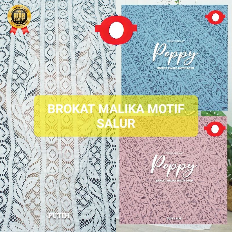 Jual KAIN BROKAT MALIKA/BROKAT SALUR MOTIF DAUN/BROKAT PREMIUM KEMBANG ...
