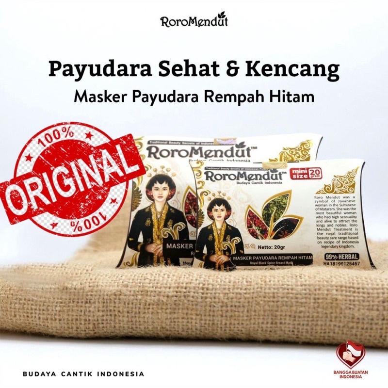 Jual MASKER PAYUDARA REMPAH HITAM RORO MENDUT | Shopee Indonesia