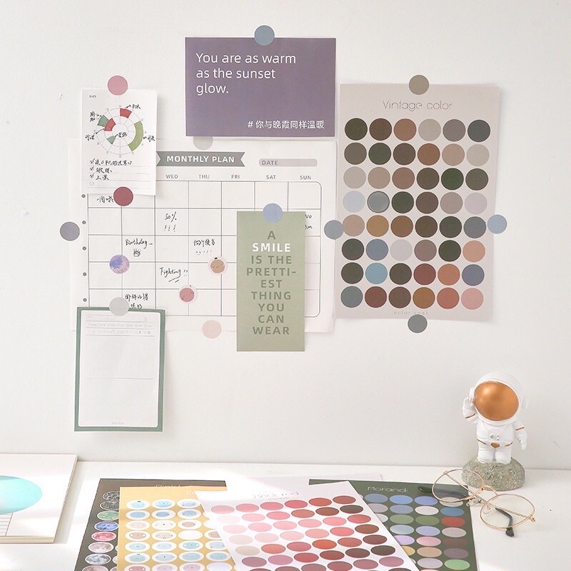 Jual (sharing 24 dotted) sticker jurnal scrapbook diary diy bujo bullet ...