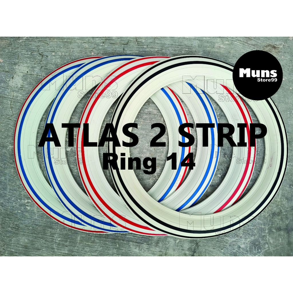 Jual Lis Ban Strip Warna White wall Ban Mobil Velg Ring 14 Strip Warna ...
