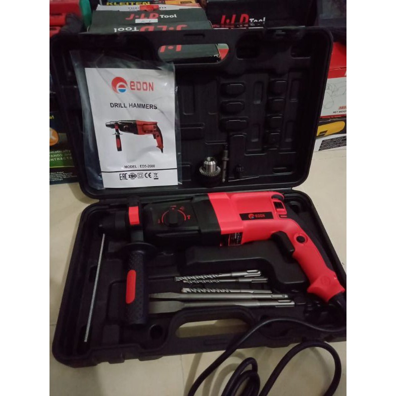 Jual Mesin Bobok Tembok Beton Mesin Bor Hammer Rotary Hammer EDON ED5-2680 | Shopee Indonesia