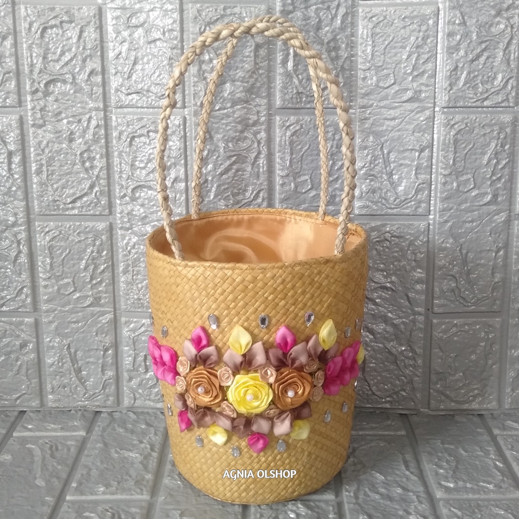 Jual Tas Hampers Bunga Isi 3 Toples Keranjang Hampers Anyaman Pandan ...