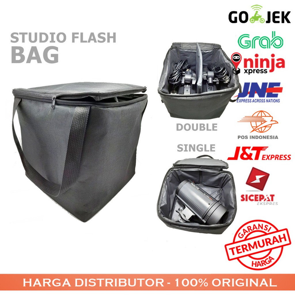 Jual Tas Lampu flash Studio Tebal Single Double Godox Visico Neewer ...
