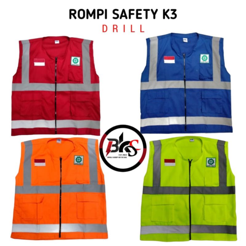 Jual Terlaris Rompi Safety k3 Rompi Keselamatan Kerja Rompi Proyek Bisa ...