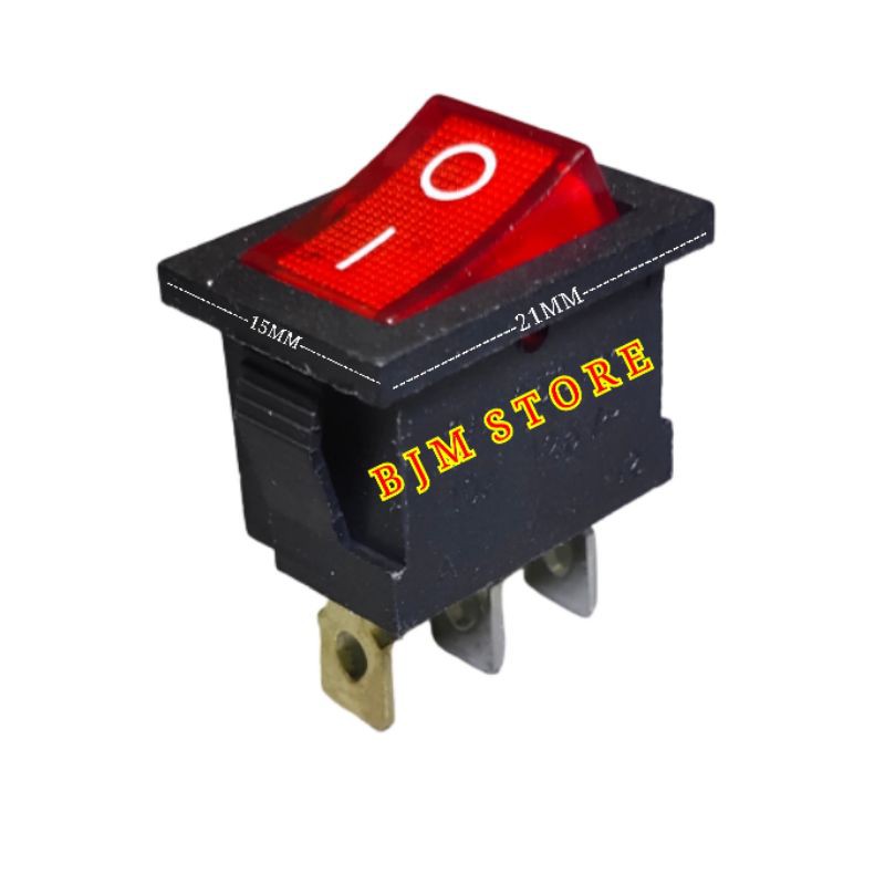 Jual Saklar Rocker Switch Lampu Kecil 3 Pin / Switch Lampu Kecil ON OFF ...