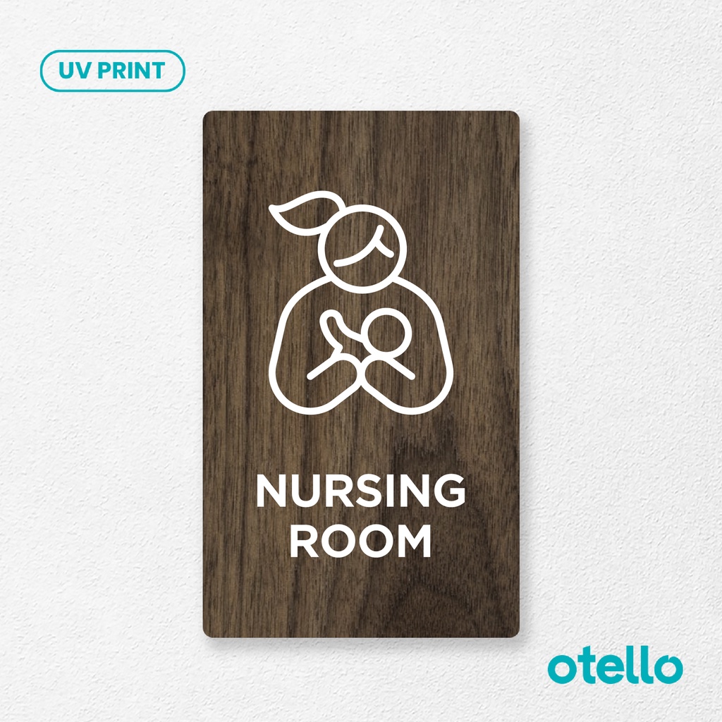 Jual Otello Signage Nursing Room Sign Board Kayu Print UV Signage Ruang ...