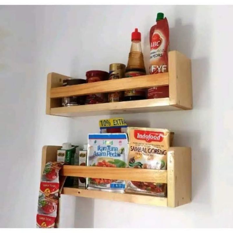 Jual rak kayu tempel multiguna | Shopee Indonesia