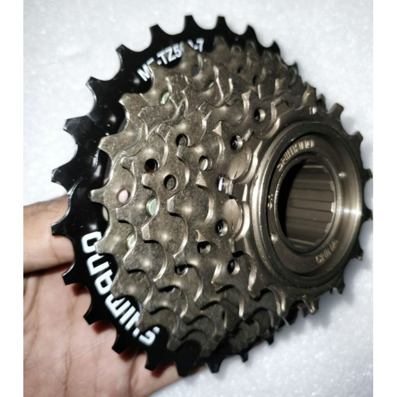 Jual Freewheel Shimano 7 speed 14-28t model drat atau ulir sepeda ...