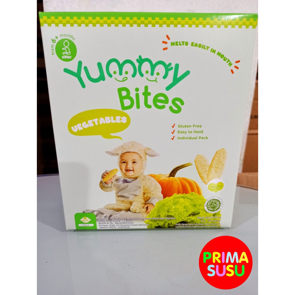 Jual Yummy Bites Rice Crackers Biskuit Bayi Vegetables 50 GR | Shopee ...