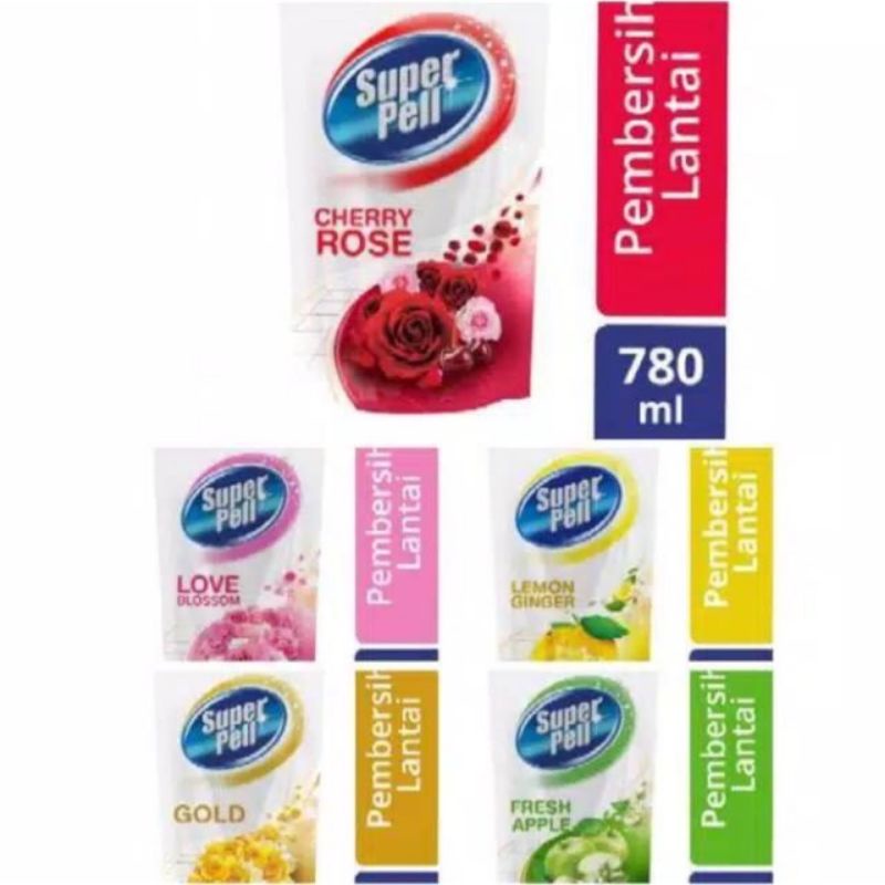 Jual Superpell super pell pengharum dan pembersih lantai refill all variant 770ml | Shopee Indonesia