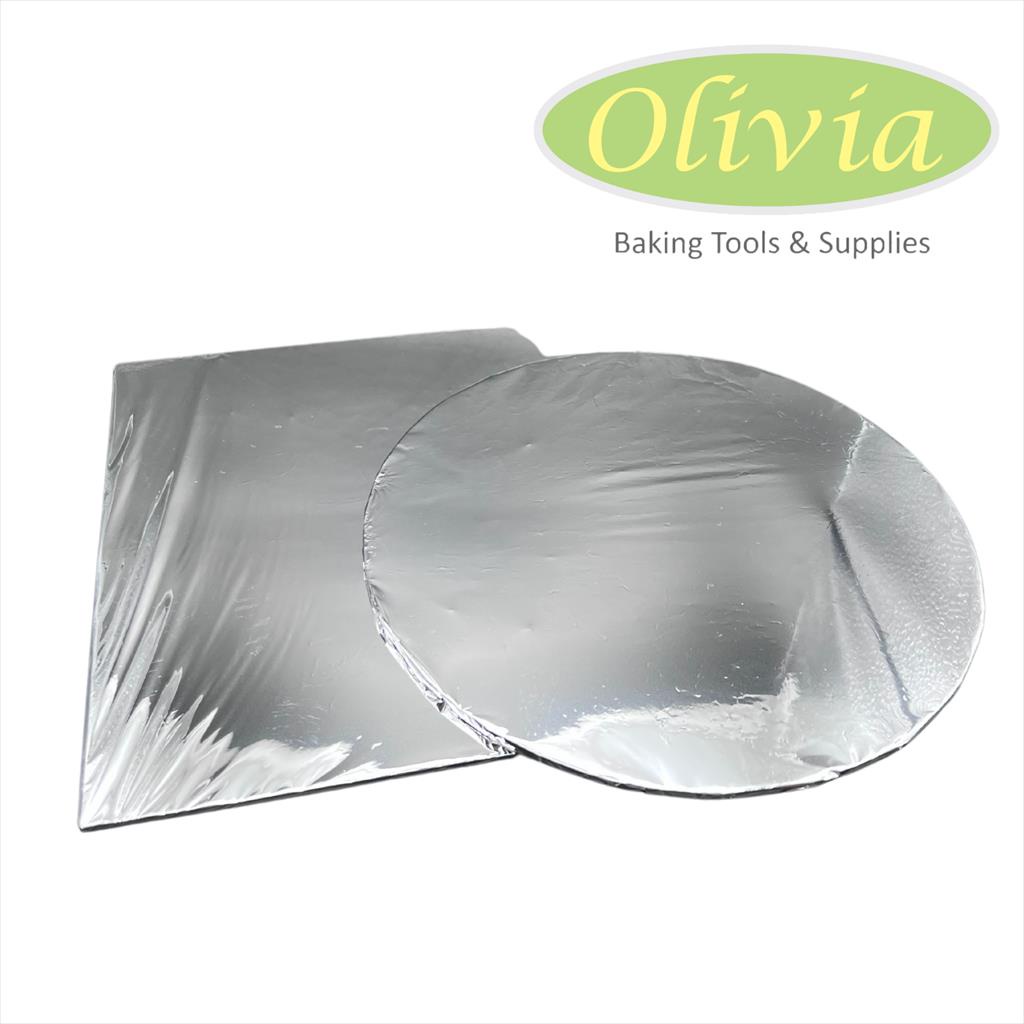 Jual Tatakan Alas Kue Silver MDF Triplek Kotak Bulat 18 Cm Grosir ...
