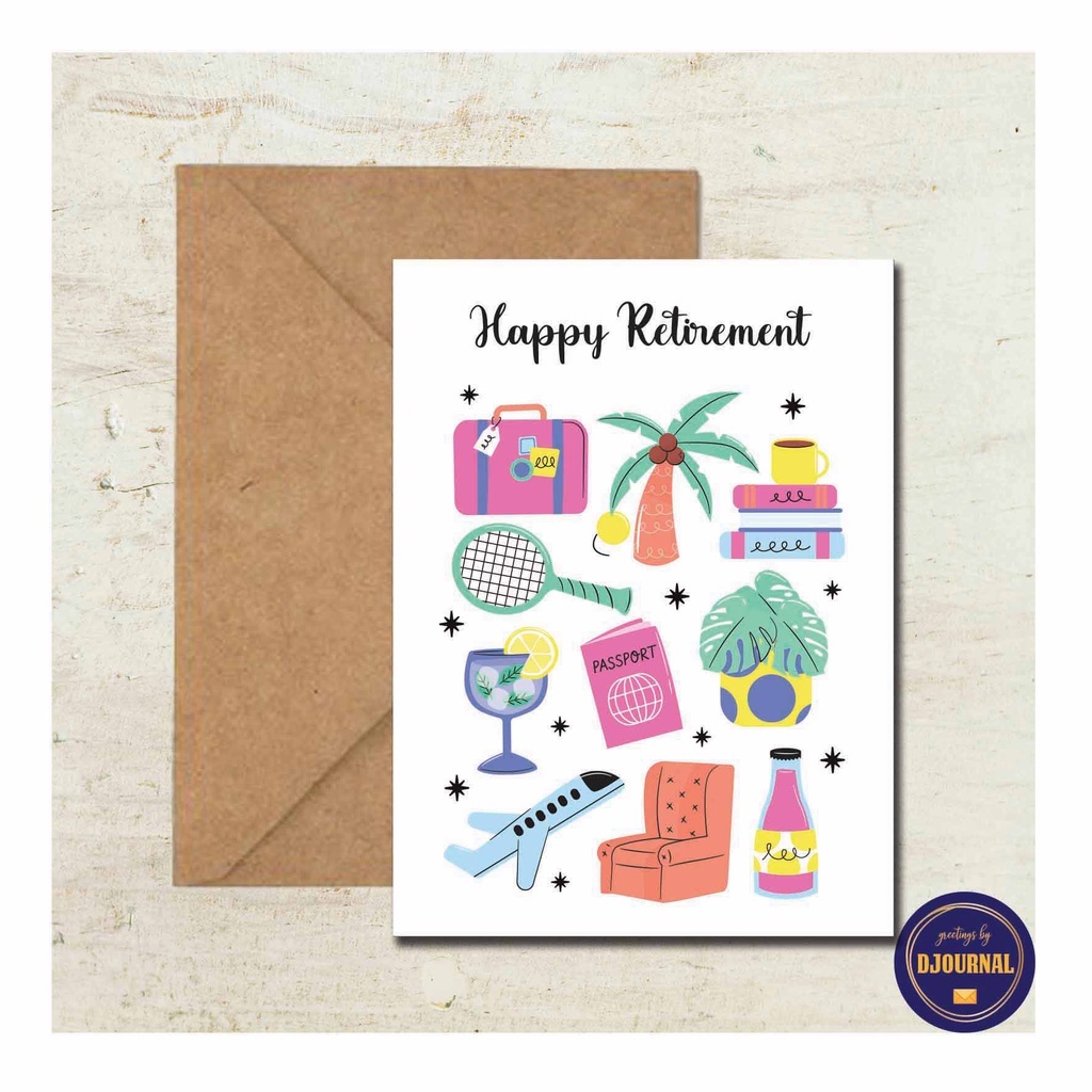 Jual Kartu Ucapan Pensiun - Happy Retirement Greeting Card - Happy ...