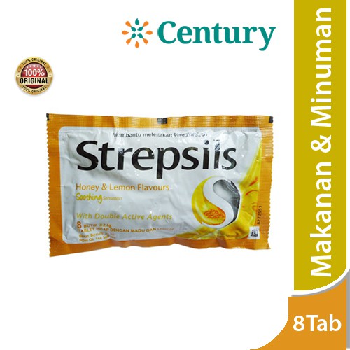 Jual Strepsils Honey Lemon Pouch PC 1x8 / Candy permen pelega ...