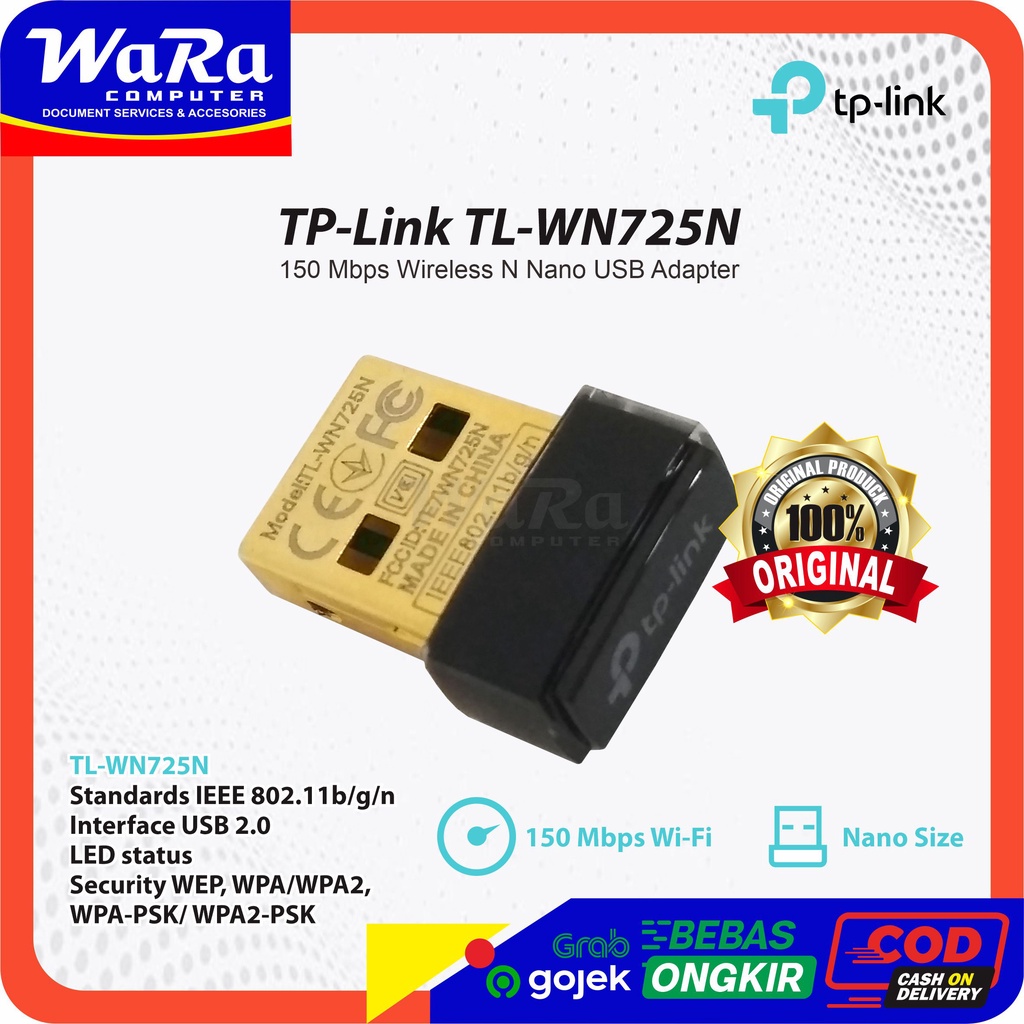 Jual TP-LINK TL-WN725N Usb wifi mini Wireless Adapter 150Mbps TP LINK | Shopee Indonesia