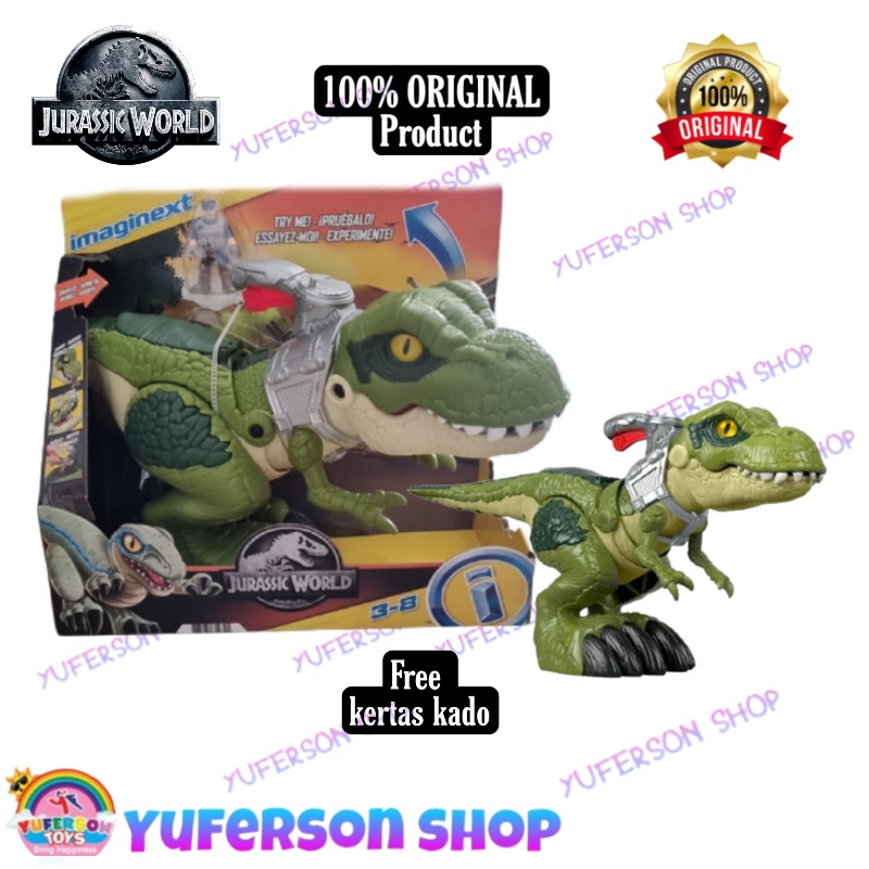 Jual Fisher-Price Imaginext Jurassic World Mega Mouth T-Rex | Shopee ...