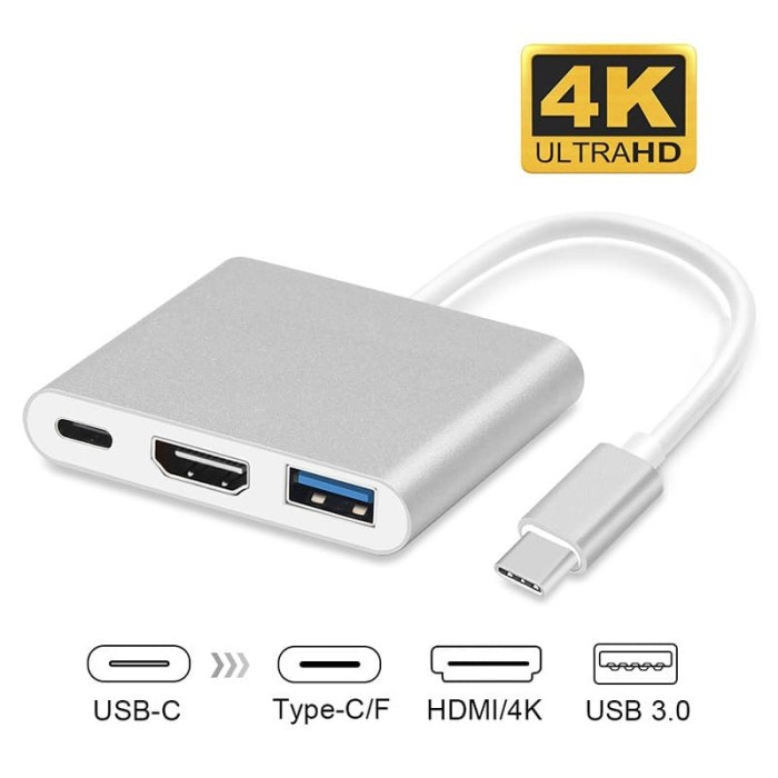 Jual PROOMO!! Macbook Hub USB Cas C HDMI Multi 3 port USB mouse adapter ...