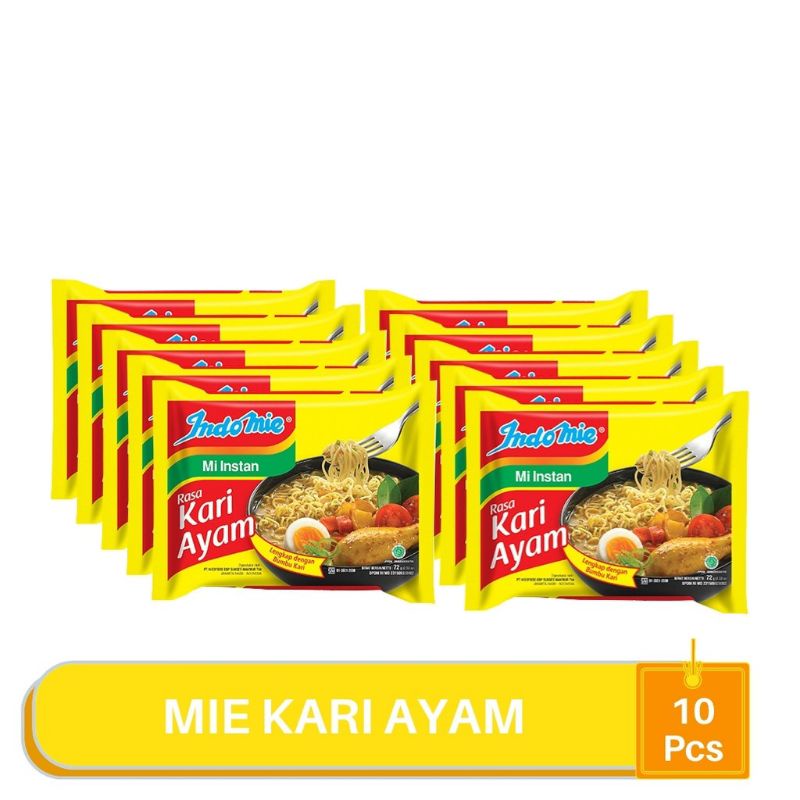 Jual Indomie rebus rasa kari ayam 10 pcs (packing kardus) | Shopee ...