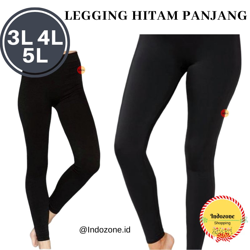 Jual Legging Panjang Hitam Wanita Jumbo Size 3L, 4L, 5L Yoga Gym ...