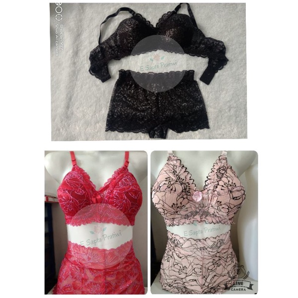 Jual ONE SET TRANSPARAN // BRA ONE SET // BRA FULL RENDA // BH SET ...