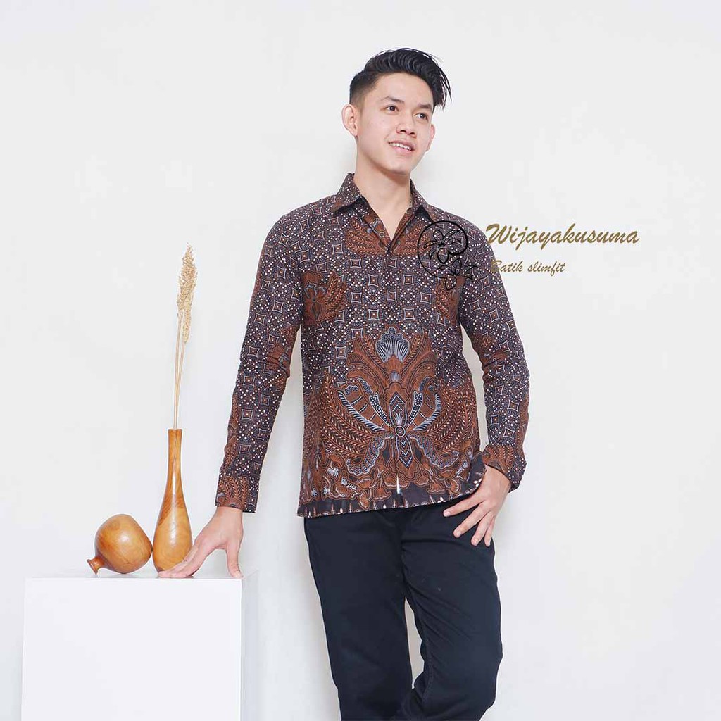 Jual BATIK PREMIUM SLIMFIT WIJAYA KUSUMA 907 | Shopee Indonesia
