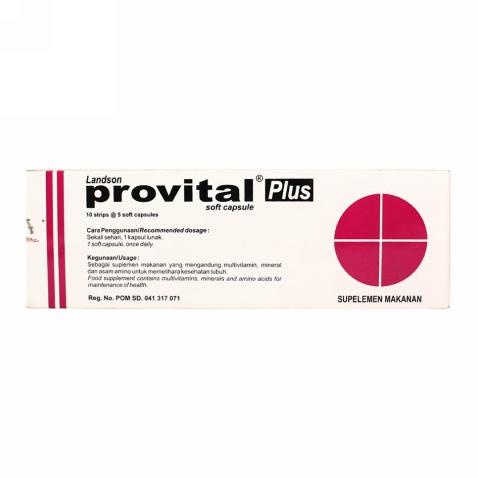 Jual Provital Plus Box Isi 50 Kapsul Multivitamin dan Mineral | Vitamin ...