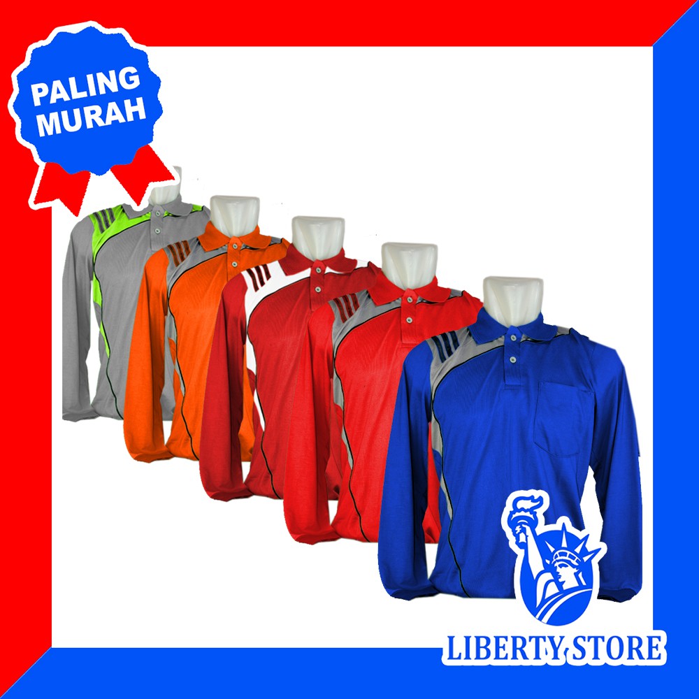 Jual Kaos Kerah Olahraga Lengan Panjang Pria Wanita MOU NKKP 29 LIB ...