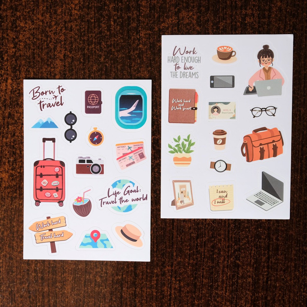 Jual Waterproof Sticker Set A6 (Kiss Cut) | Shopee Indonesia