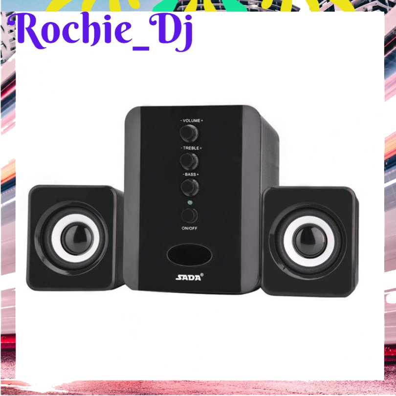 Jual SADA D-202 SPEAKER STEREO 2.1 WITH SUBWOOFER & USB POWER - BLACK ...