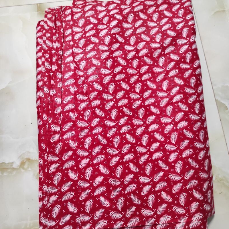 Jual KAIN BATIK WARNA MERAH PUTIH / KAIN BATIK LAWASAN MOTIF TRUNTUM ...