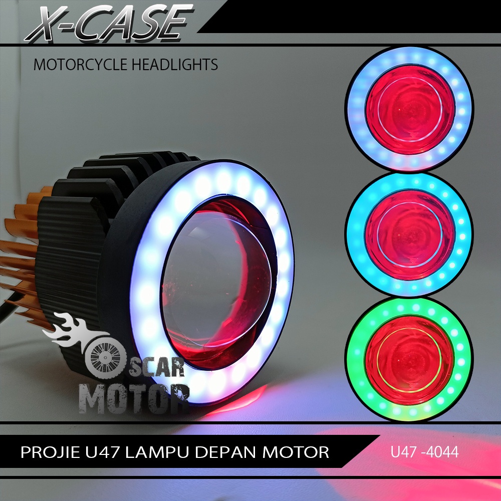 Jual PROJIE XCASE RAINBOW MOTORCYCLE HEADLIGHTS LAMPU DEPAN MOTOR ...