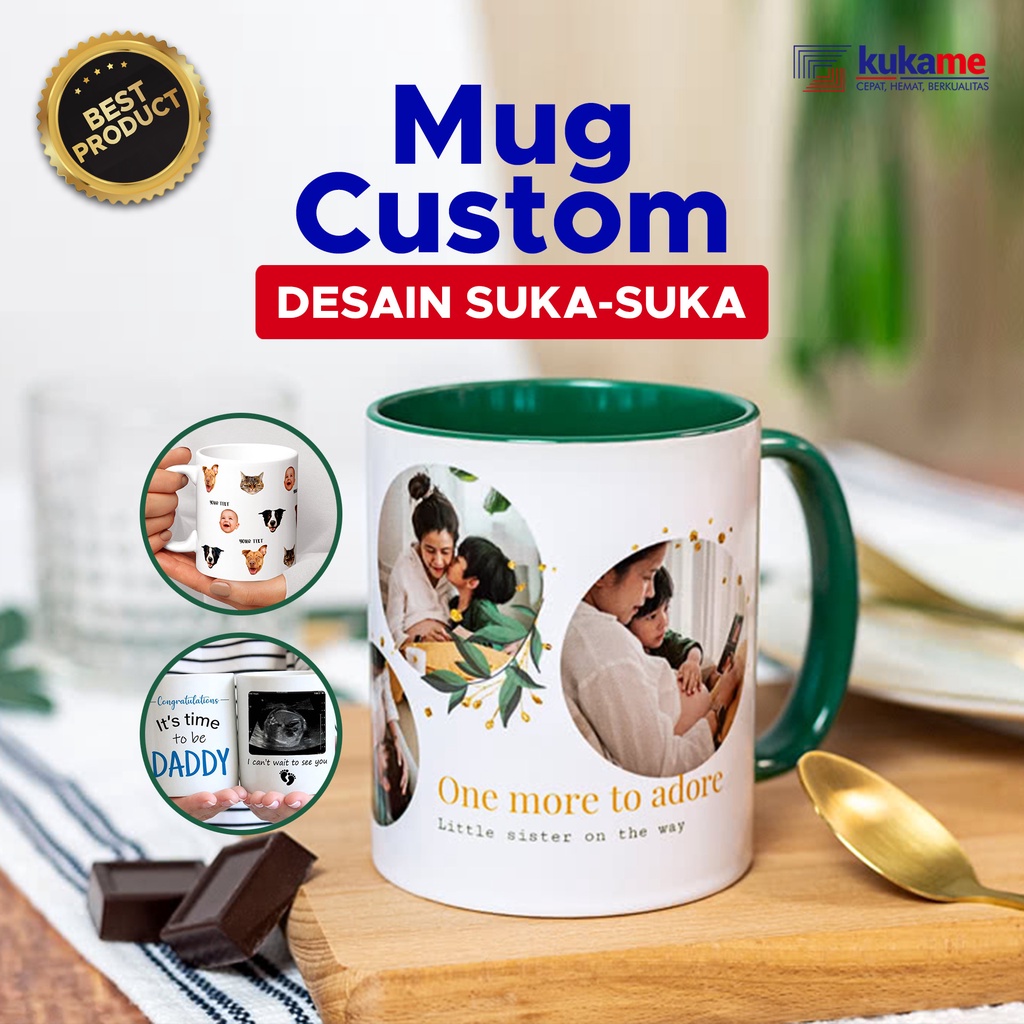 Jual Print Mug Custom Import Murah Berkualitas Gratis Desain | Shopee ...