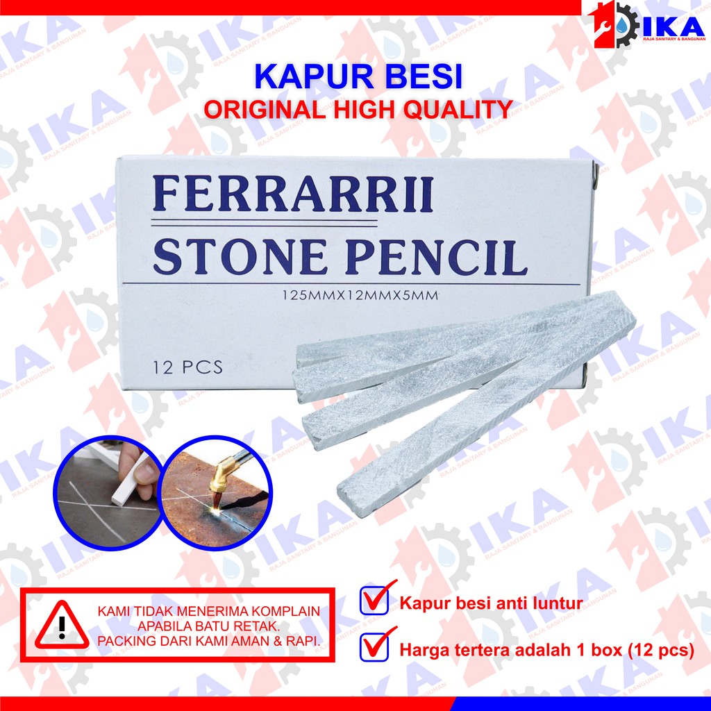 Jual kapur besi Ferrari Stone pencil 12 pcs alat ulis tukang stone ...