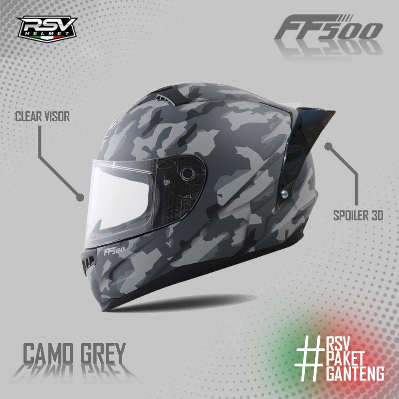 Jual Helm RSV FF500 CAMO GREY / PAKET GANTENG / RSV Helmet | Shopee ...