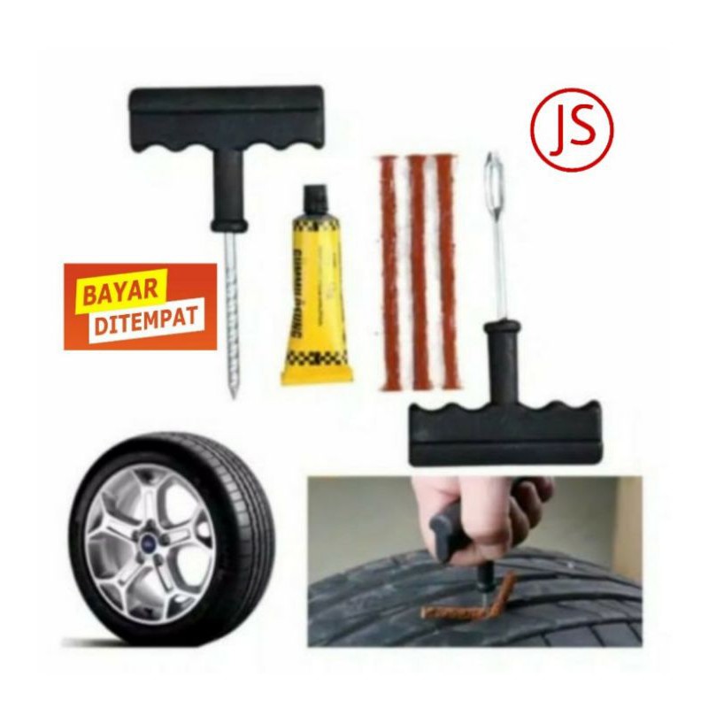 Jual Tambal Ban Tubless Mobil Motor Komplit Lem Toolkit Tubless Repair ...