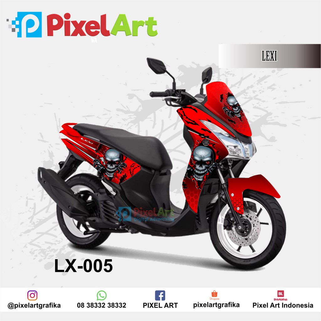 Jual STICKER DECAL MOTOR LEXI MERAH FULL BODY PREMIUM QUALITY | Shopee ...